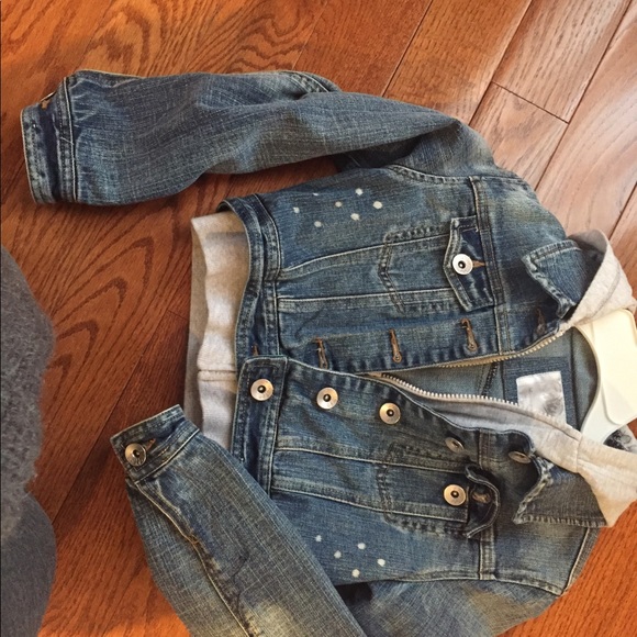 Justice | Jackets & Coats | Justice Denim Twofer Fleece Hooded Jacket ...